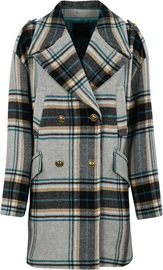 Pinko Check Coat - ShopStyle