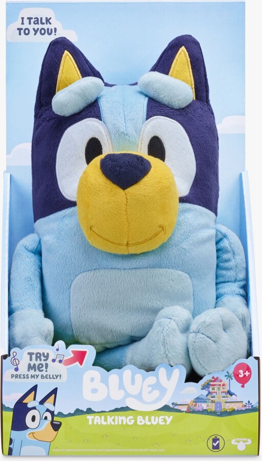 Bluey Talking Bluey 33cm Plush Kids' Soft Toy - ShopStyle