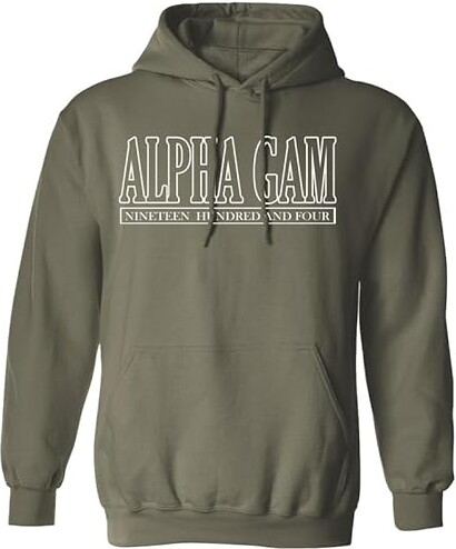 Kite and Crest Alpha Gamma Delta Hoodie - Alpha Gam Stencil Stacked ...