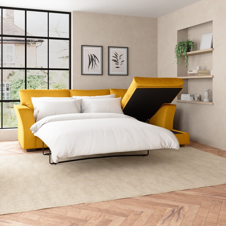 The Edited Life Blakeney Corner Storage Sofa Bed Gold - ShopStyle