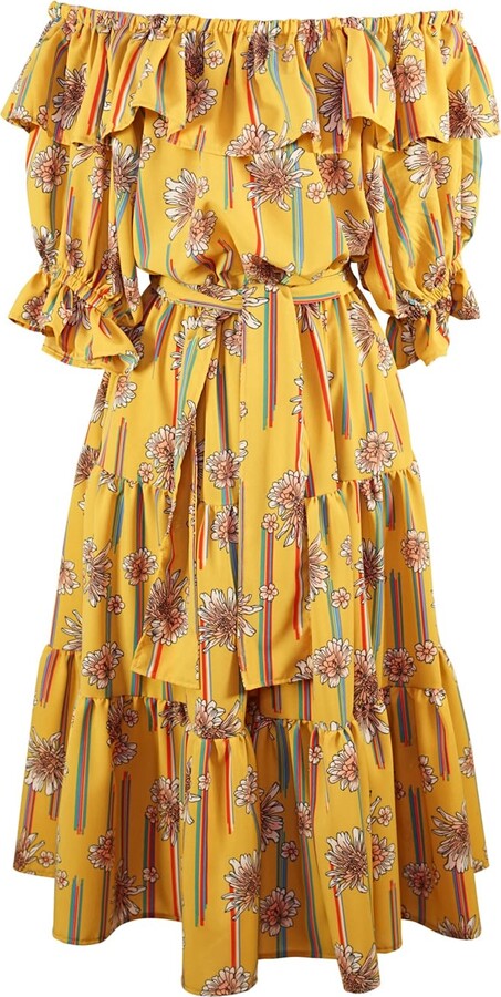 Jennafer Grace Women's Yellow / Orange Kimko Veranda Dress - ShopStyle