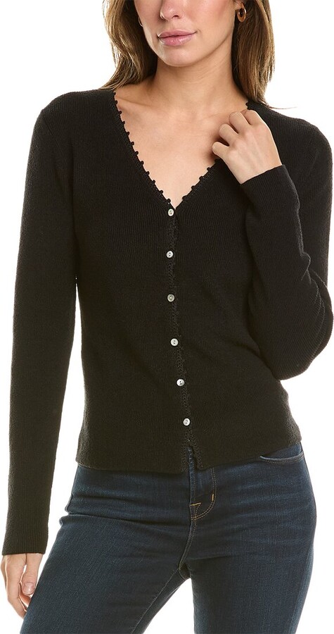 Vince Crocheted Trim Linen-Blend Cardigan - ShopStyle