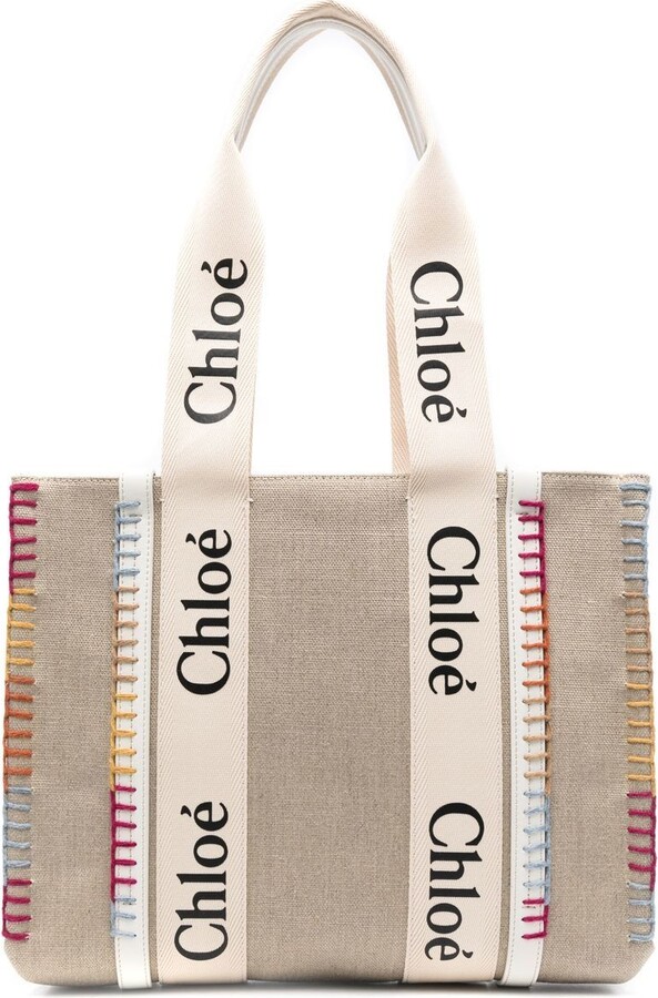 Chloé Logo-Trim Tote Bag - ShopStyle