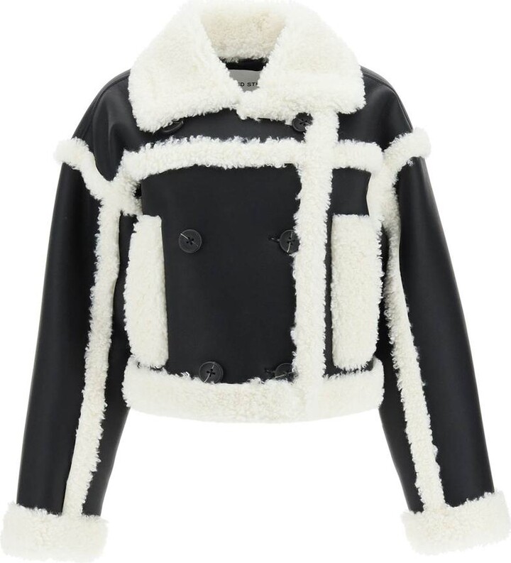 Stand Studio kristy eco-shearling jacket - ShopStyle Fur & Shearling Coats