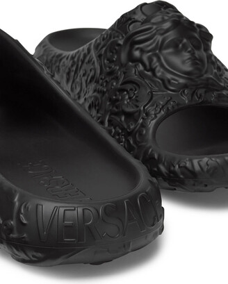 Versace Pool Slide Gomma Disegno Barocco - ShopStyle Flip Flop Sandals