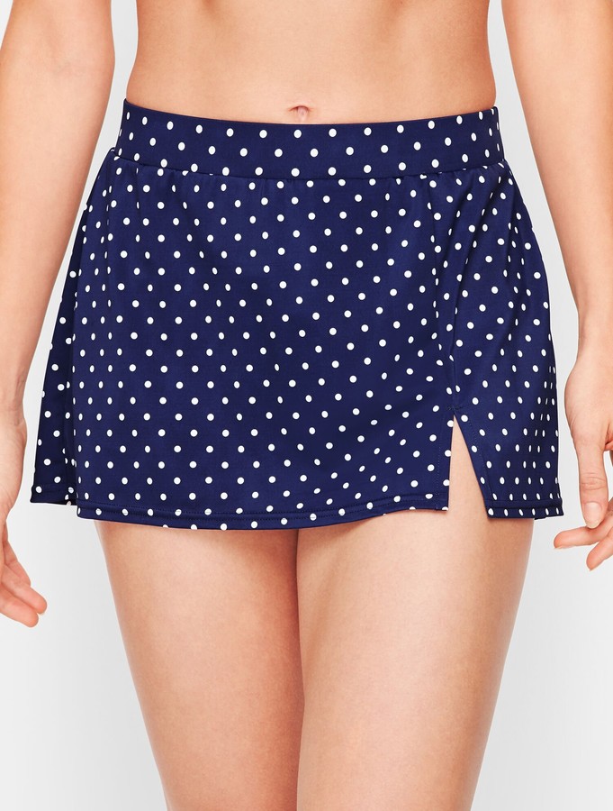 Talbots Miraclesuit Vented Swim Skirt - Poolside Dot - ShopStyle