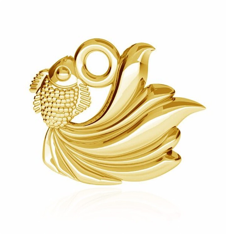Pendentif Charm 24K Gold Plated Betta Fish - ShopStyle