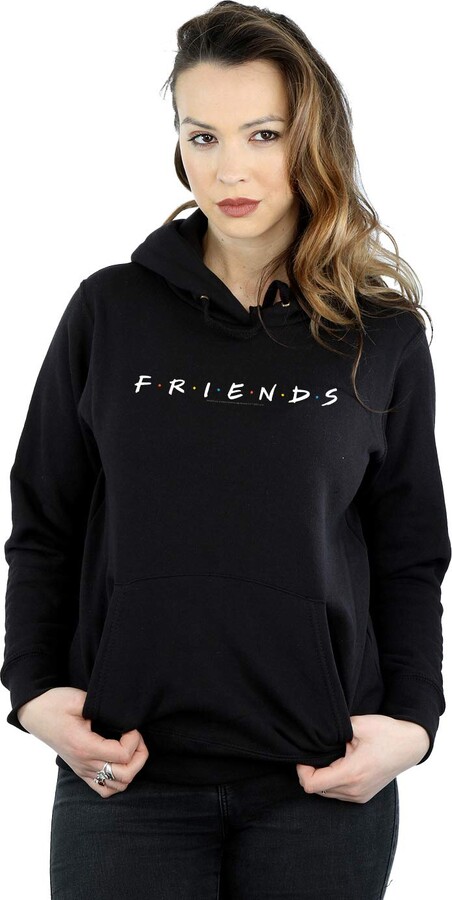 Absolute Cult Friends Women's Text Logo Hoodie Black XXXX-Large - ShopStyle