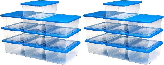 Homz Snaplock 6-Quart Plastic Multipurpose Stackable Storage Container ...