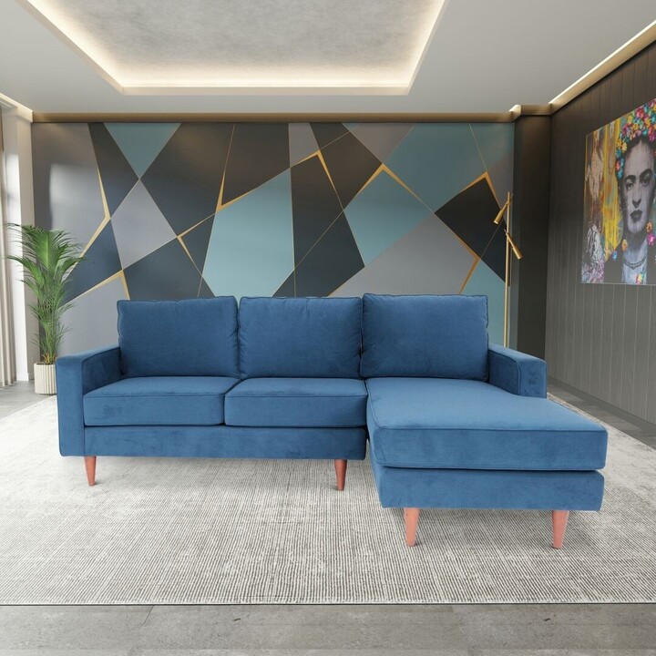 Coast to Coast Sofas Contemporary L Shaped Sectional Sofa Polyester ...