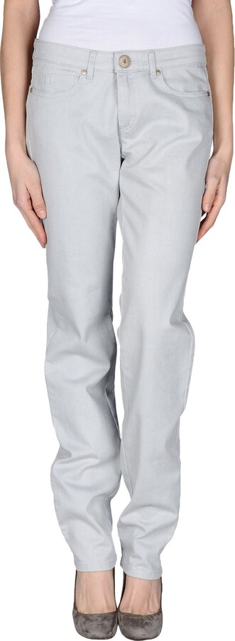 Weekend Max Mara Denim Pants Light Grey - ShopStyle Straight-Leg Jeans