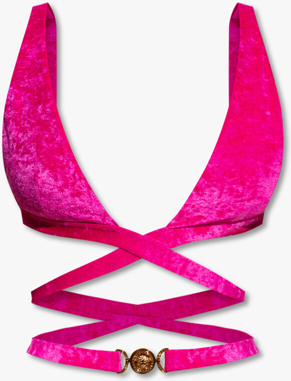 Versace Velour Bikini Bra - Pink - ShopStyle Two Piece Swimsuits