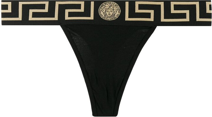 Versace Bra With Elastic Band Featuring The Greca Motif - ShopStyle