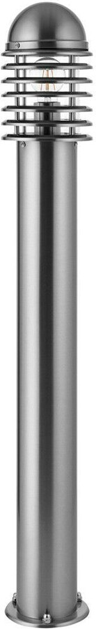 Loops 1m Outdoor Post Bollard Light Polished Steel Vandal Proof ...