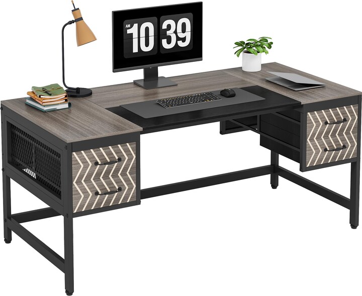 LITTLE TREE Home Office Desk with Drawers - ShopStyle