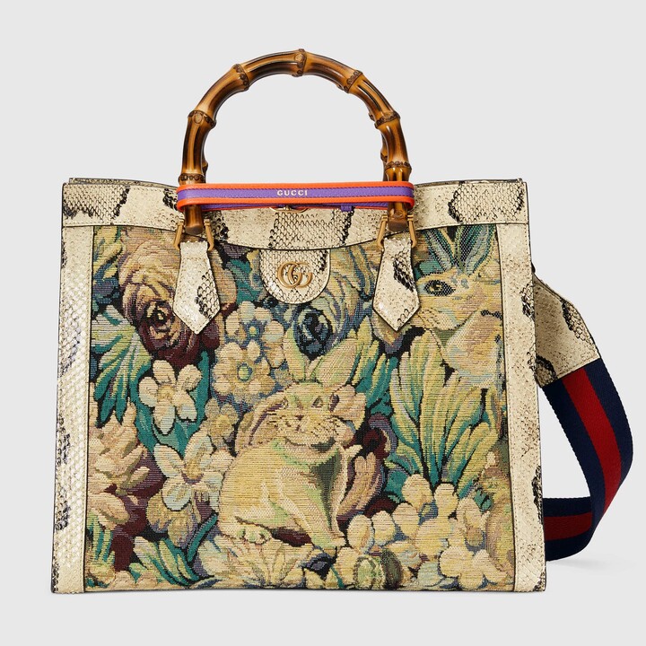 Gucci Diana python medium tote bag - ShopStyle