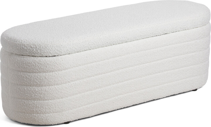 Tahari Home 46in Boucle Storage Bench - ShopStyle
