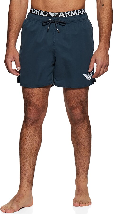 Portfolio Emporio Armani Swimwear Men's Boxer Swim Trunks - ShopStyle