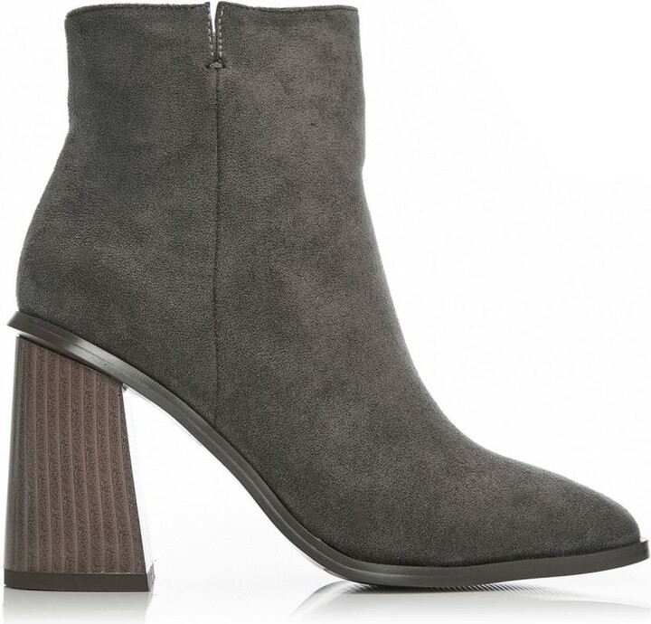 M By Moda Boho Dark Grey Alcantara - ShopStyle Boots