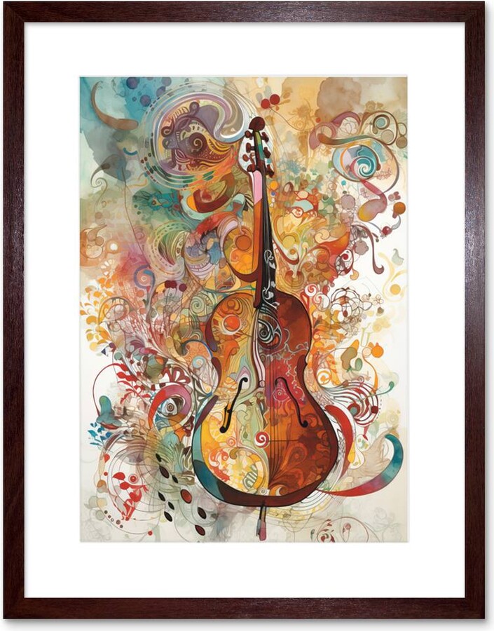 Artery8 Wall Art Print Sensory Sonata Violin Music Note Synesthesia ...