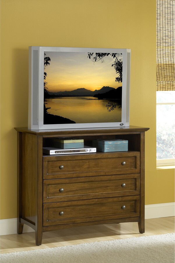 Domusindo Modern Shaker 2-drawer Truffle Mahogany Media Chest - ShopStyle