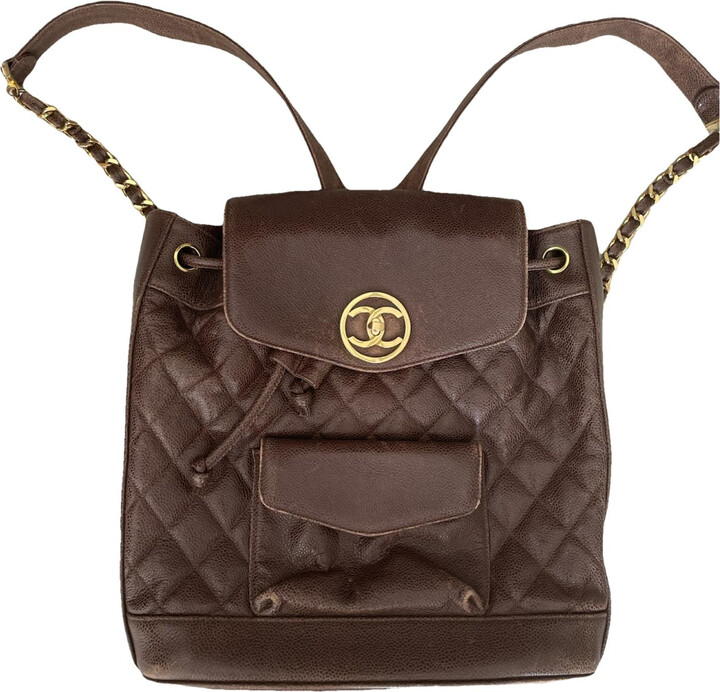 Chanel Leather backpack - ShopStyle
