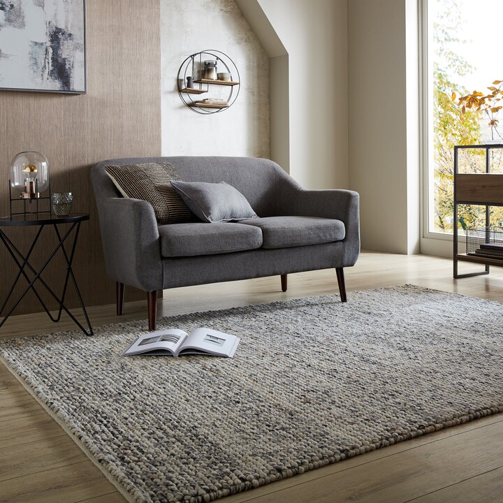 Dunelm Pebble Wool Rug Grey/Brown - ShopStyle