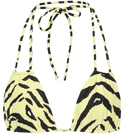 Saint Laurent Zebra-print bikini top - ShopStyle Two Piece Swimsuits