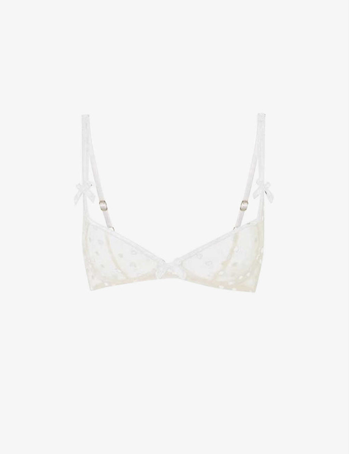 Agent Provocateur Brie polka-dot underwired mesh bra - ShopStyle