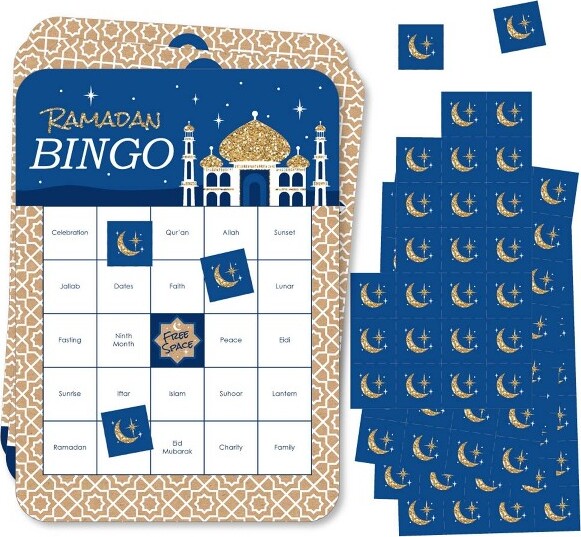 Big Dot of Happiness Ramadan - Bingo Cards and Markers - Eid Mubarak ...