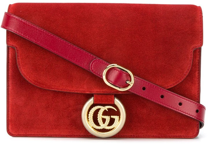 Gucci Logo Plaque Shoulder Bag - ShopStyle