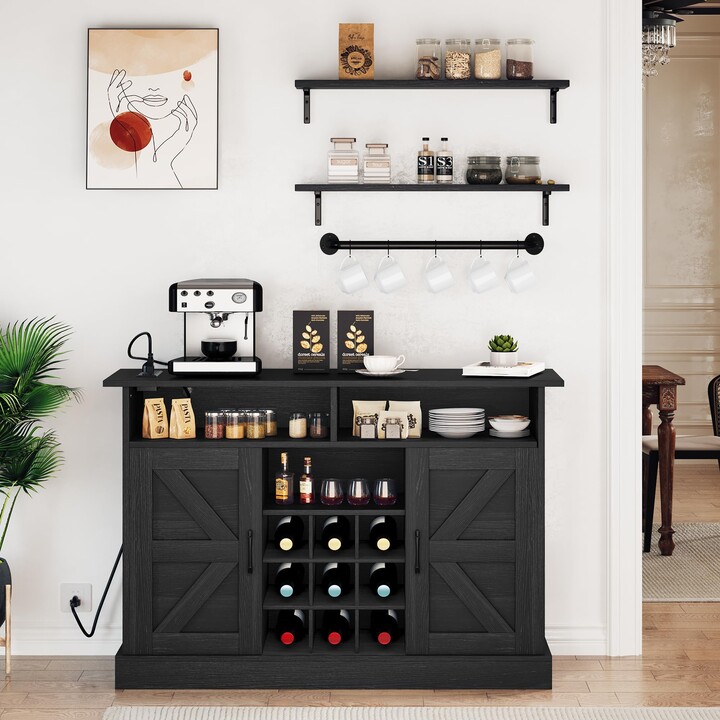 YITAHOME Farmhouse Bar Cabinet with Storage - ShopStyle