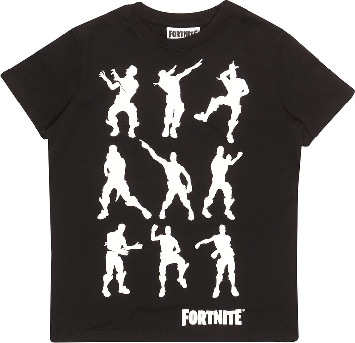 Fortnite Crew Neck T-Shirt for Girls Dancing Emotes Print 100% Cotton ...