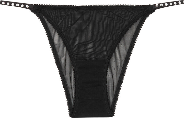 LOVE Stories Clio Crystal-embellished Tulle Briefs - ShopStyle Panties