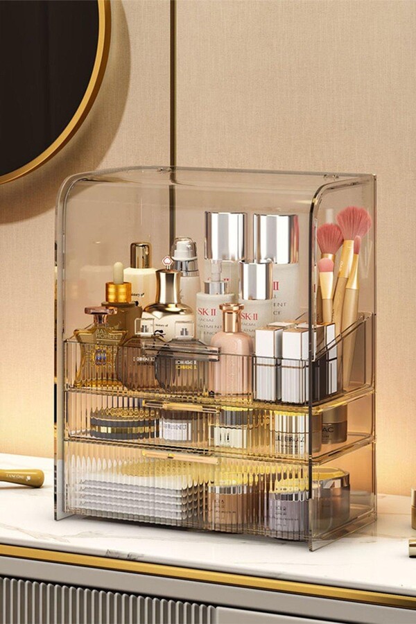 Living and Home Professional Large Makeup Storage Box With Drawers Gift ...