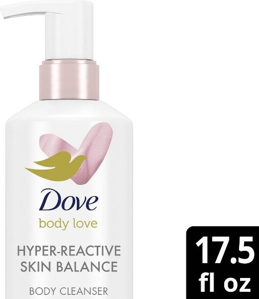 Dove Beauty Body Love Hyper Reactive Skin Balance Fragrance-Free Body ...