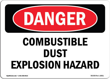 SignMission Combustible Dust Explosion Hazard Sign - ShopStyle Desks