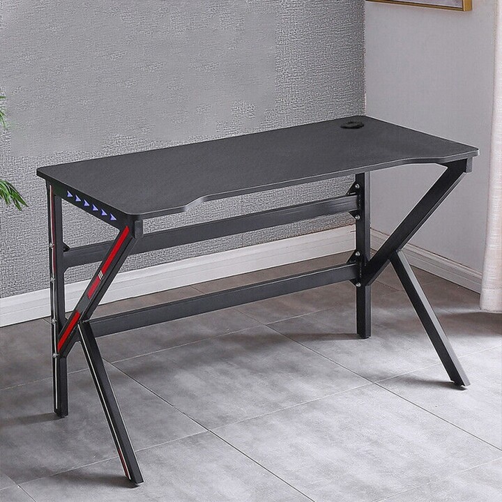 Snake River Décor Ergonomic Desk K/Z Stable Design Gaming Desk Black ...
