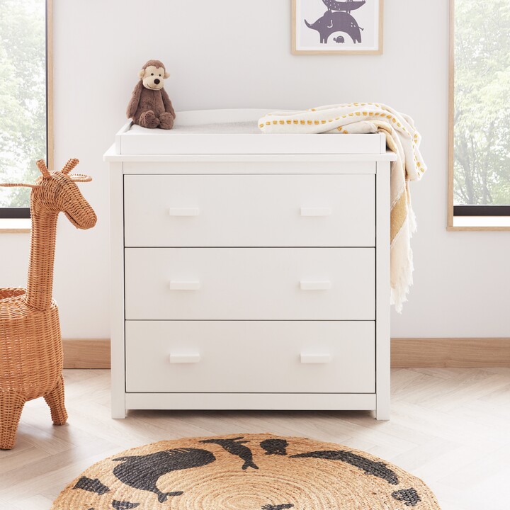 Babymore Universal 3 Drawer Chest & Changing Unit White - ShopStyle