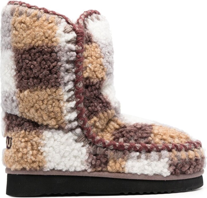 Mou Eskimo 24 checked boots - ShopStyle