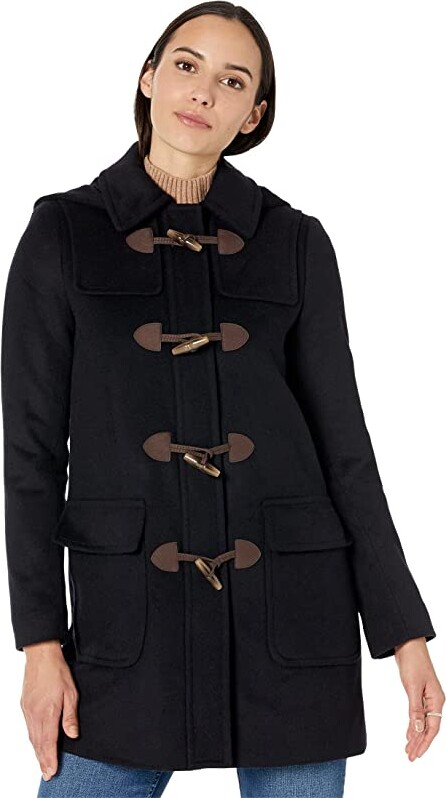 Lauren Ralph Lauren Solid Duffle Toggle Button Coat - ShopStyle