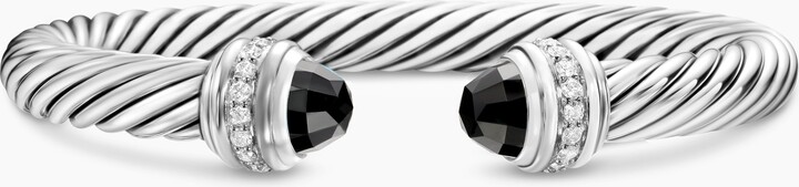 David Yurman Cable Classics Bracelet in Sterling Silver with Black Onyx ...