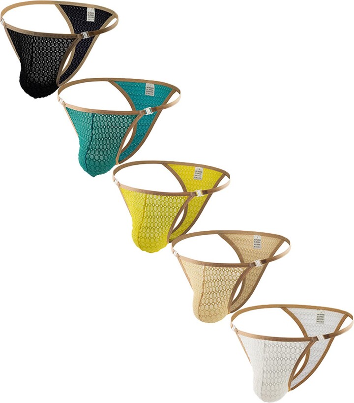 Faringoto Men Bikini Briefs G-String Transparent Panties Thong Gay ...