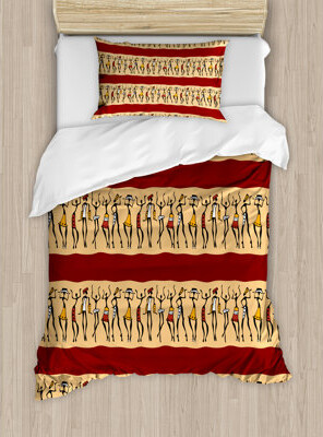 Ambesonne African Native Indigenous People Different Poses Tribal ...