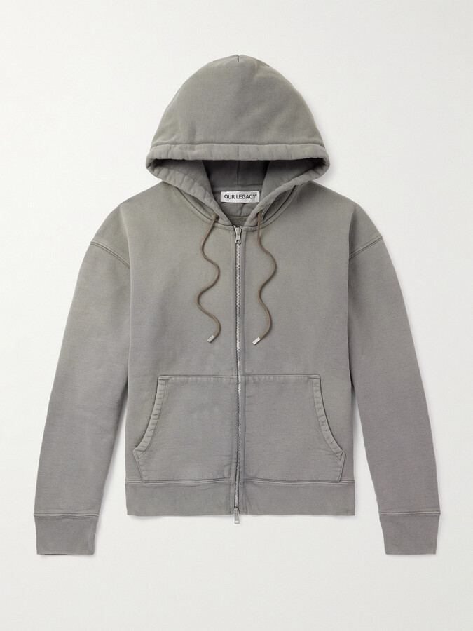 Our Legacy Rascal Cotton-Jersey Zip-Up Hoodie - ShopStyle