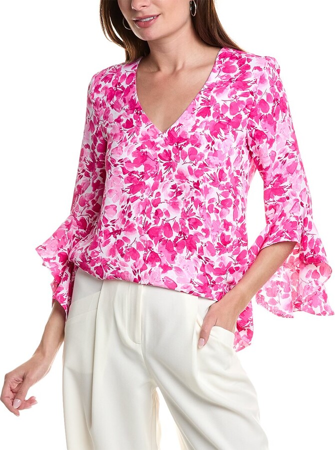 Vince Camuto Overlapping Front Blouse - ShopStyle Tops