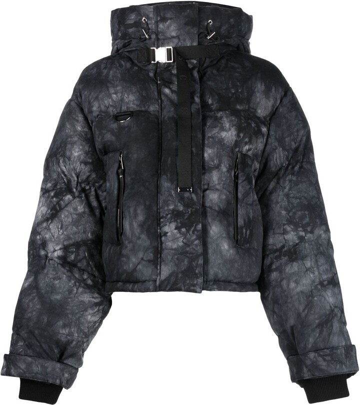 SHOREDITCH SKI CLUB Willow faded-print cropped puffer jacket - ShopStyle