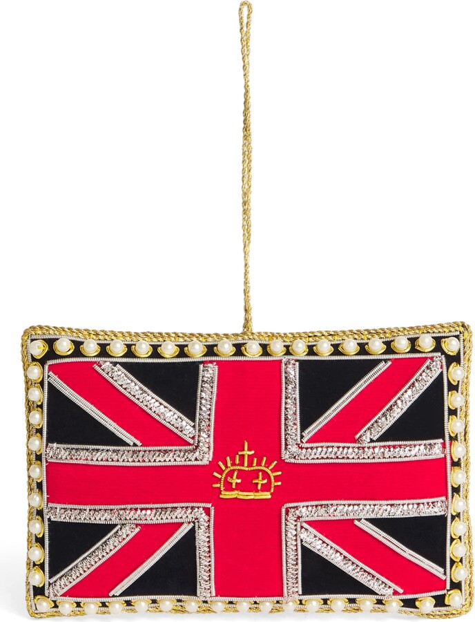 Tinker Tailor Embellished Union Jack Tree Decoration - ShopStyle