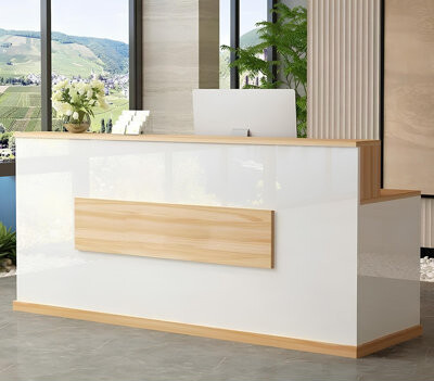 Ebern Designs Mass 63" Rectangular Laminate Reception Desk with ...