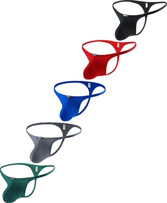 IKINGSKY Men's Stretch Pouch G-string Sexy Low Rise Bulge Thong Soft Y ...